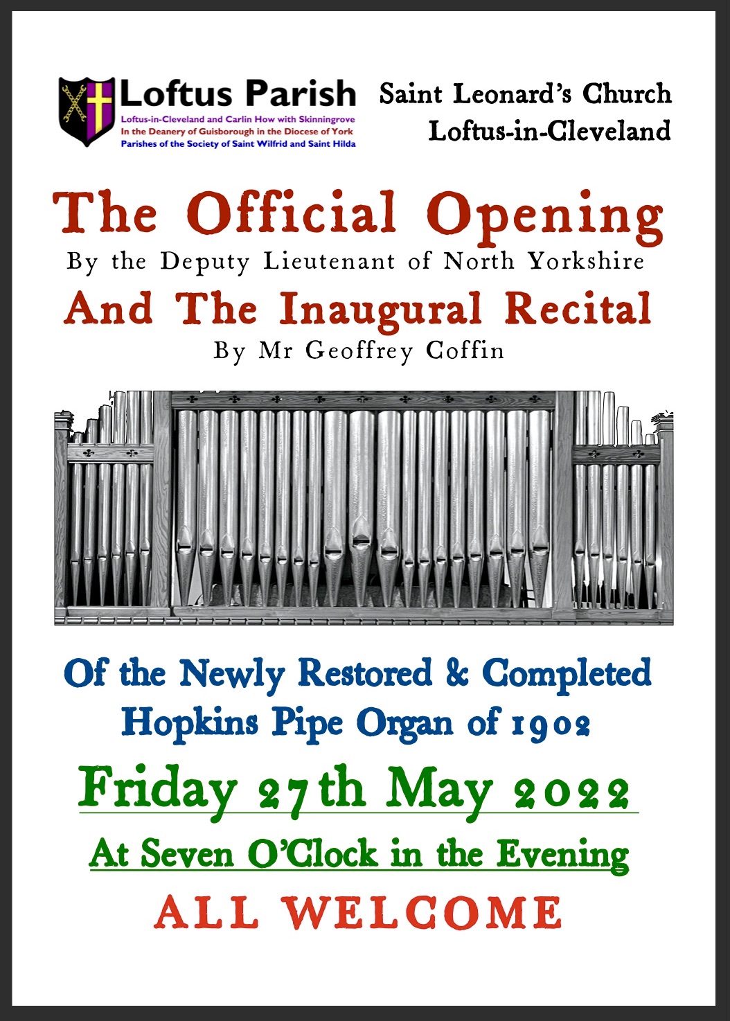 Official Opening & Inaugural Recital on the Restored & Completed Church ...