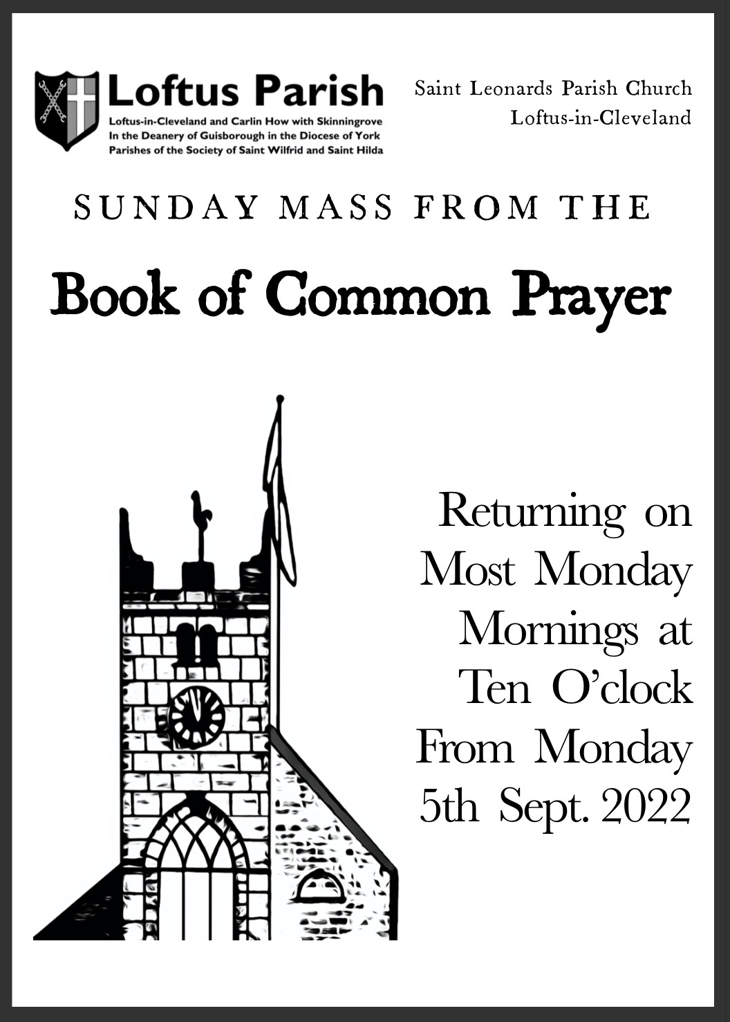 Newsletter – Twelfth Sunday after Trinity 2022 – Loftus Parish